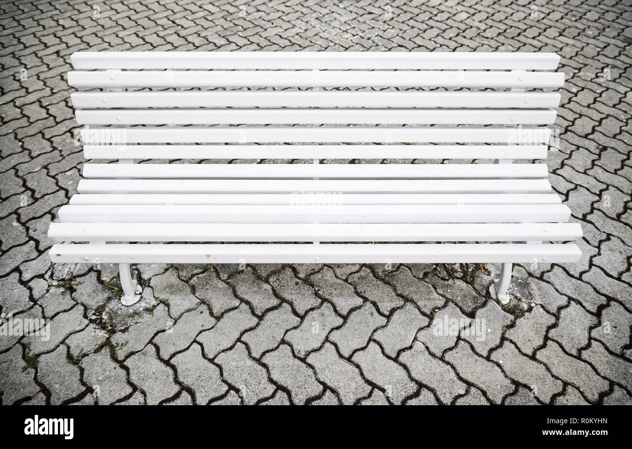 Old bench seating, detailed furniture to relax and unwind Stock Photo ...