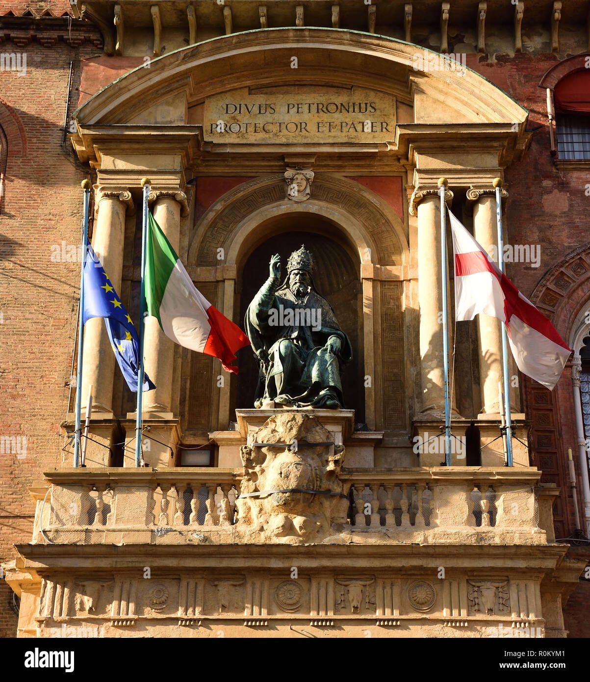 Statue of Pope Gregory XIII, Palazzo d'Accursio, Bologna, Italy Stock ...