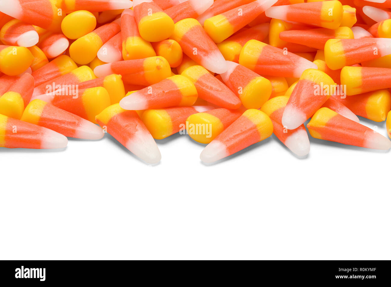 Candy Corn Boarder with Copy Space Isolated on White Stock Photo - Alamy