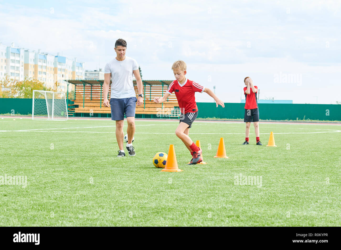 Sport training cone hi-res stock photography and images - Alamy