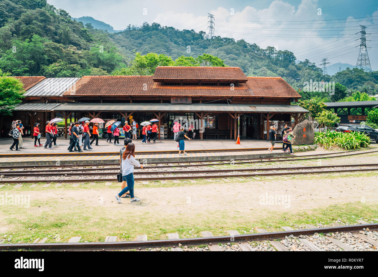 Nantou, Taiwan - May 3, 2018 : Jiji line Checheng railway station Stock ...