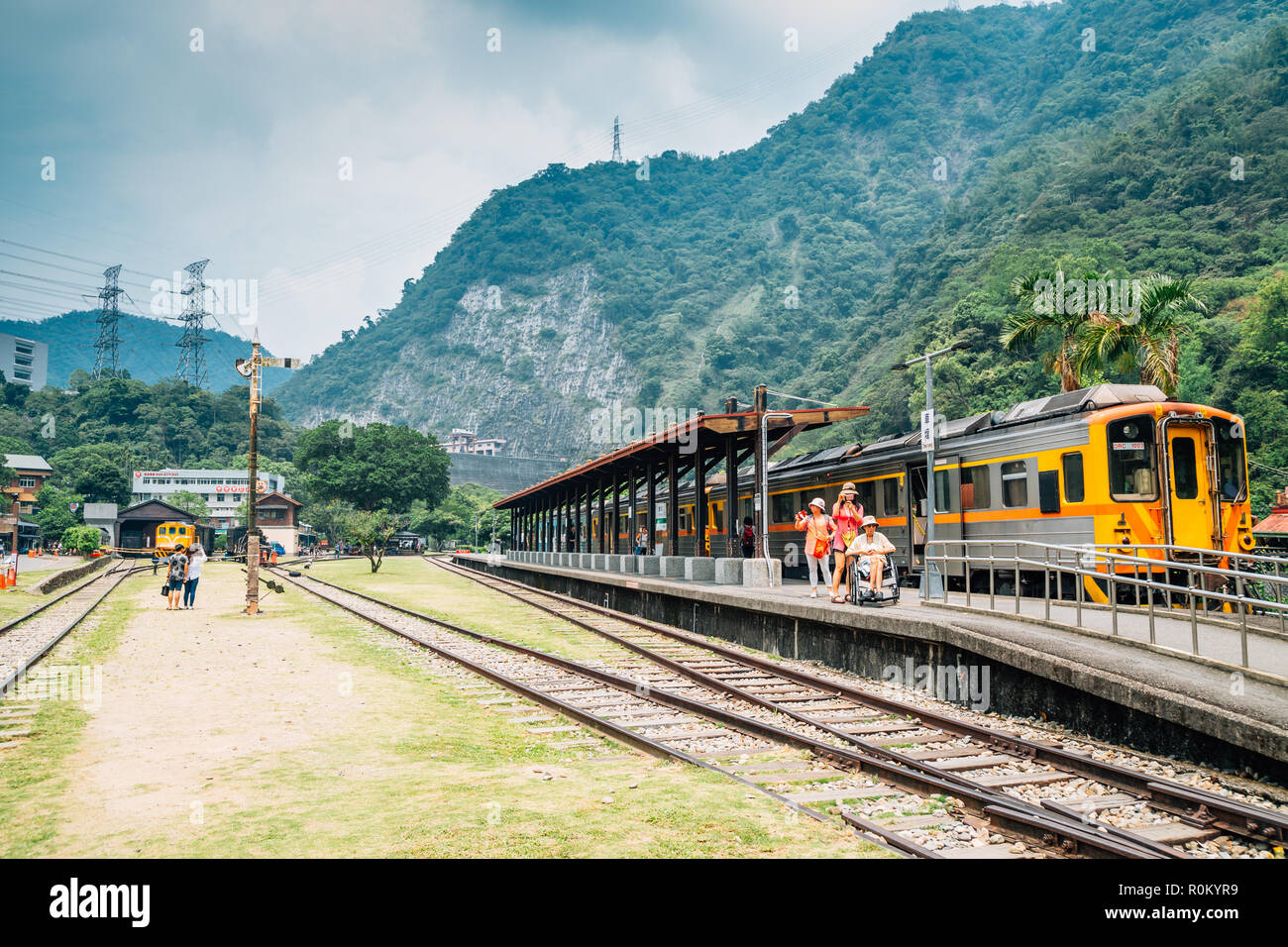 Nantou, Taiwan - May 3, 2018 : Jiji line Checheng railway station Stock ...
