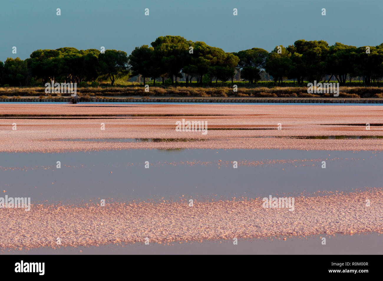 The saltworks before sunset Stock Photo - Alamy