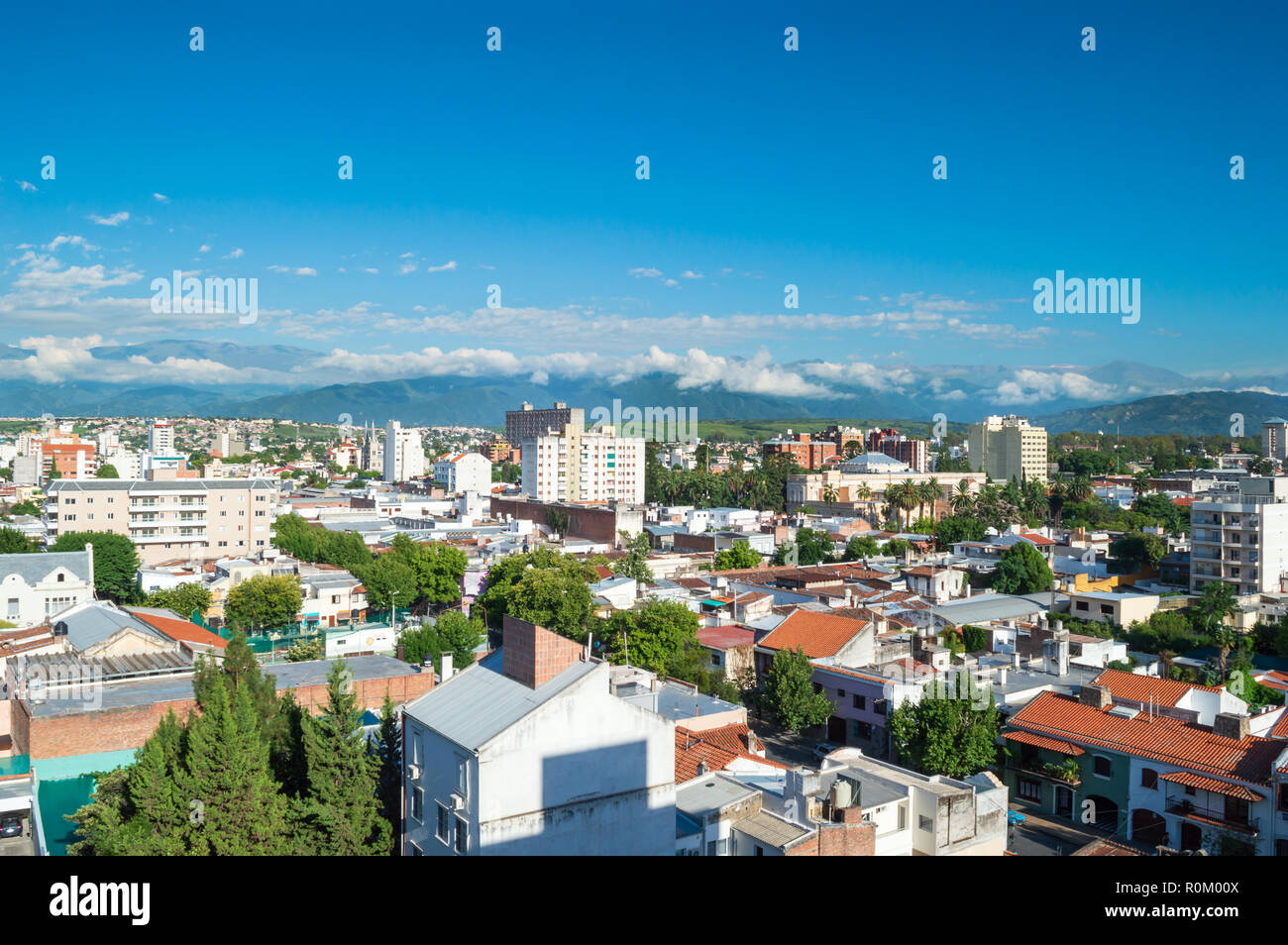 Beautiful city of Salta North of Argentina Aerial view from cableway ...