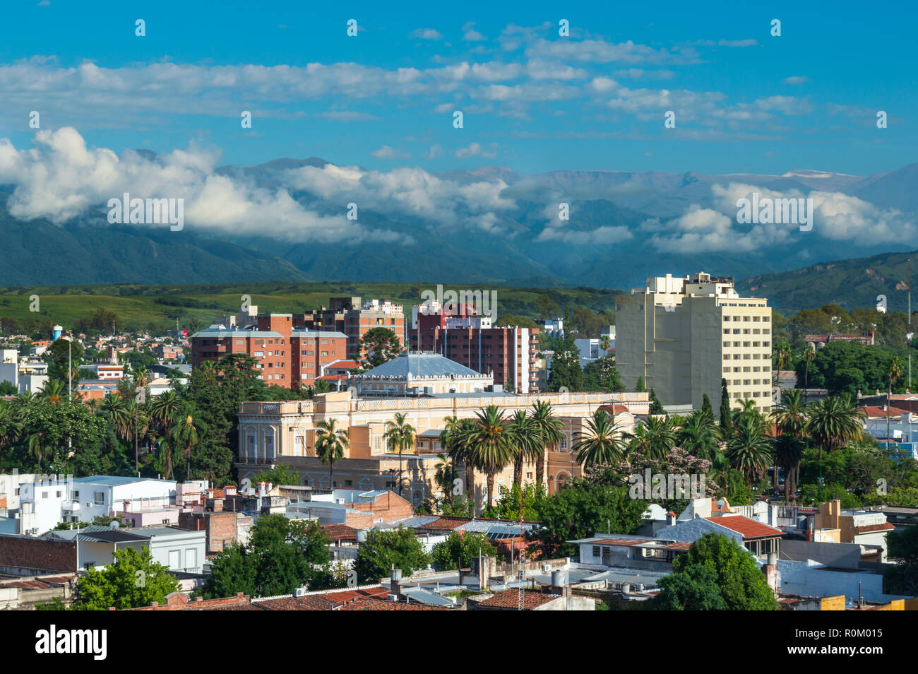 Beautiful city of Salta North of Argentina Aerial view from cableway ...