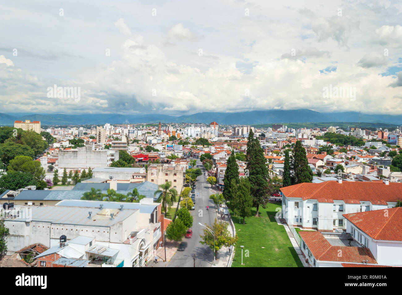 Beautiful city of Salta North of Argentina Aerial view from cableway ...