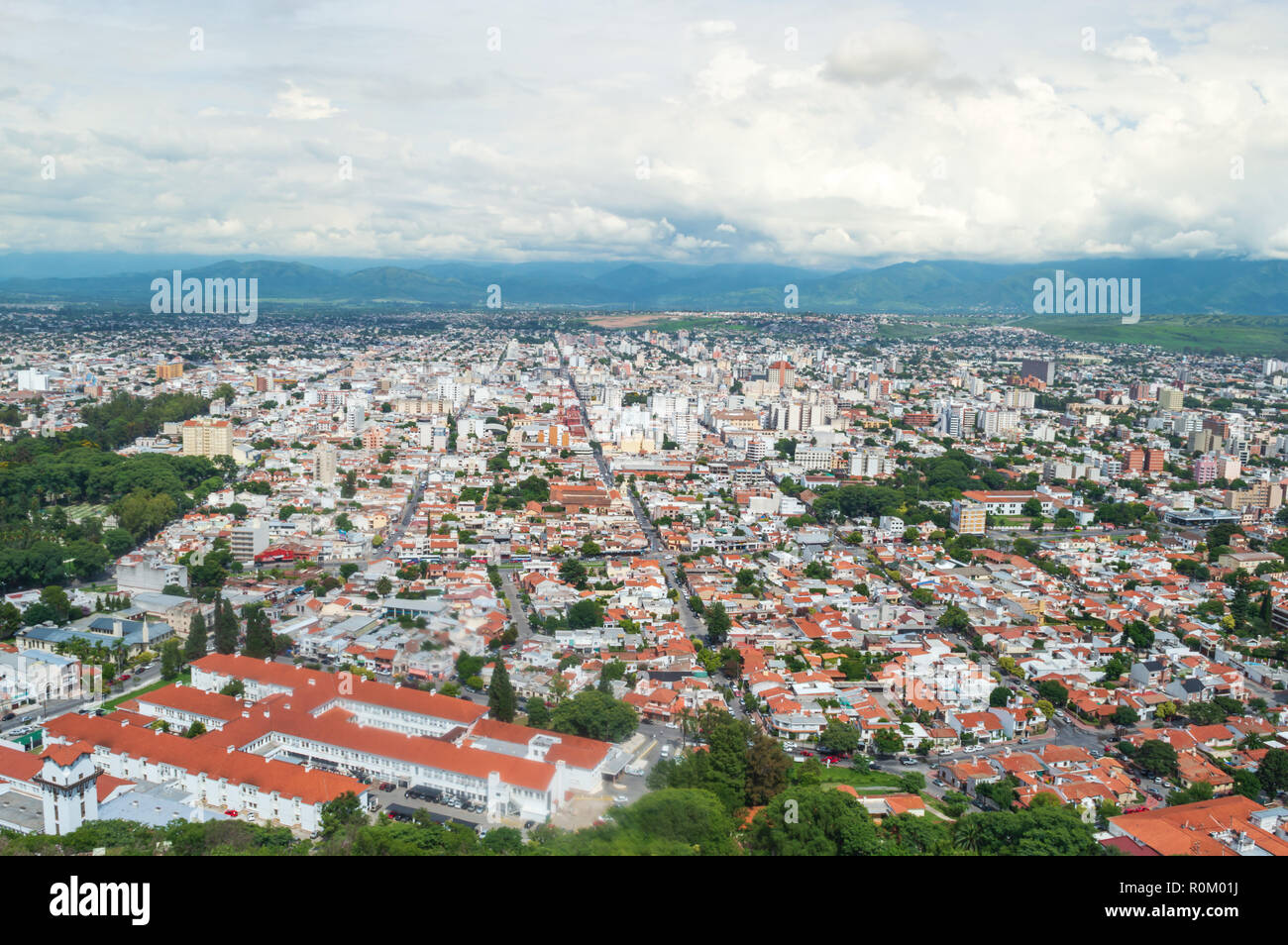 Beautiful city of Salta North of Argentina Aerial view from cableway ...