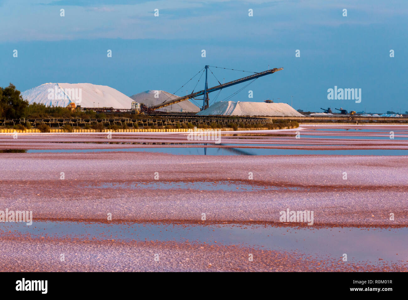 The saltworks before sunset Stock Photo - Alamy
