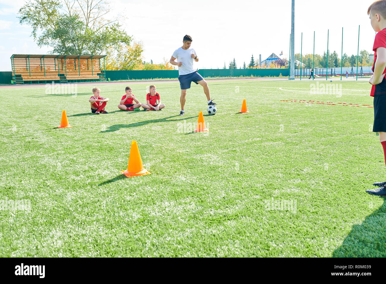 Football Team Training Stock Photo - Alamy