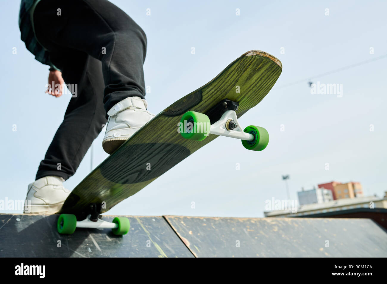 Skater on Ramp Closeup Stock Photo - Alamy