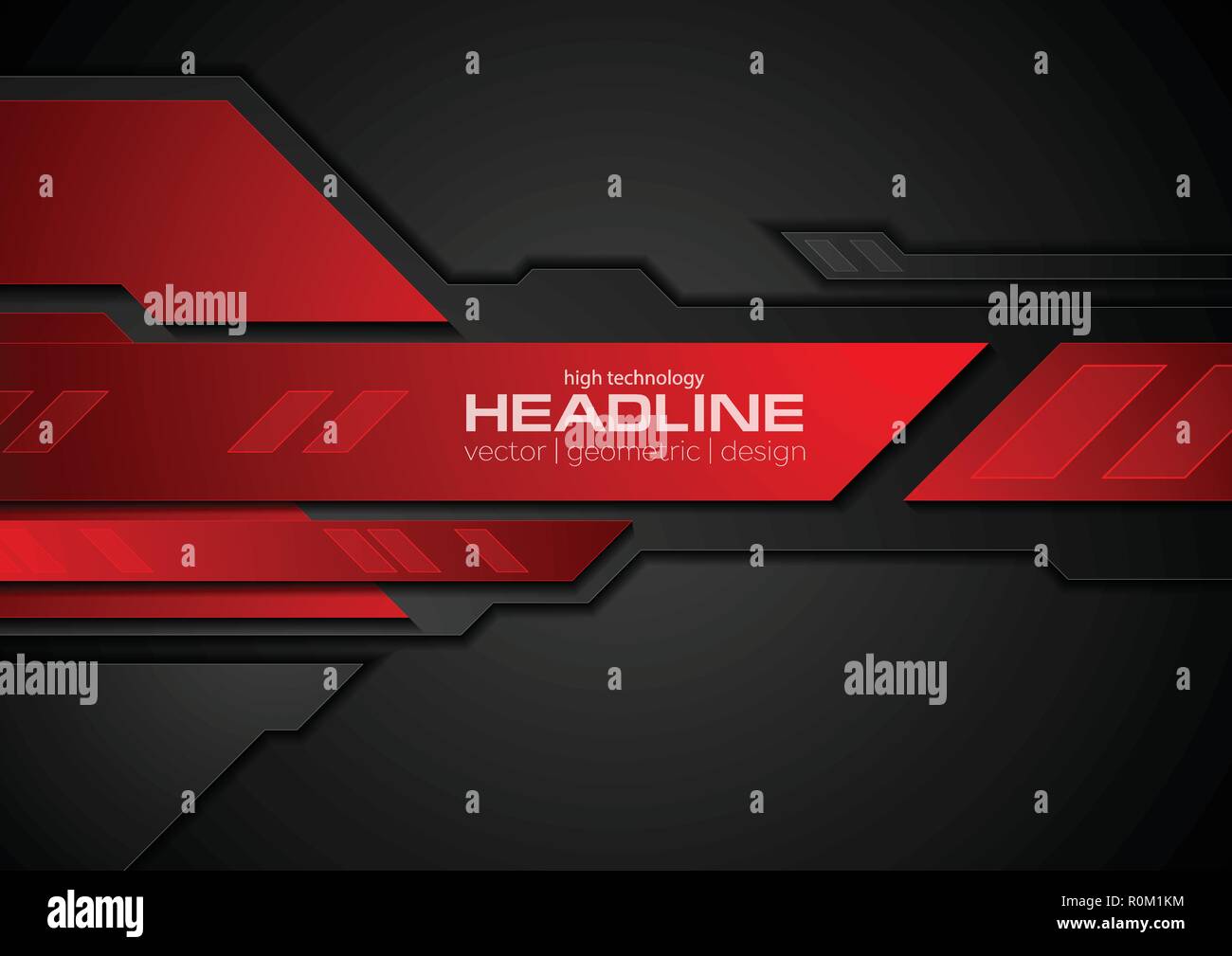 Red and black contrast abstract technology background. Vector corporate ...
