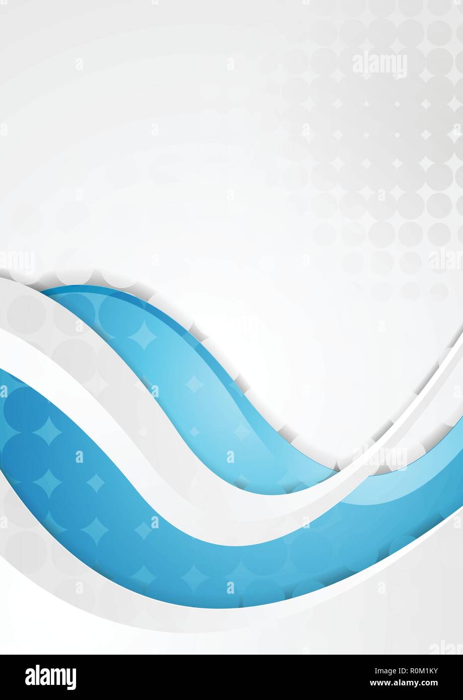 Abstract blue and grey wavy grunge corporate background. Vector design ...