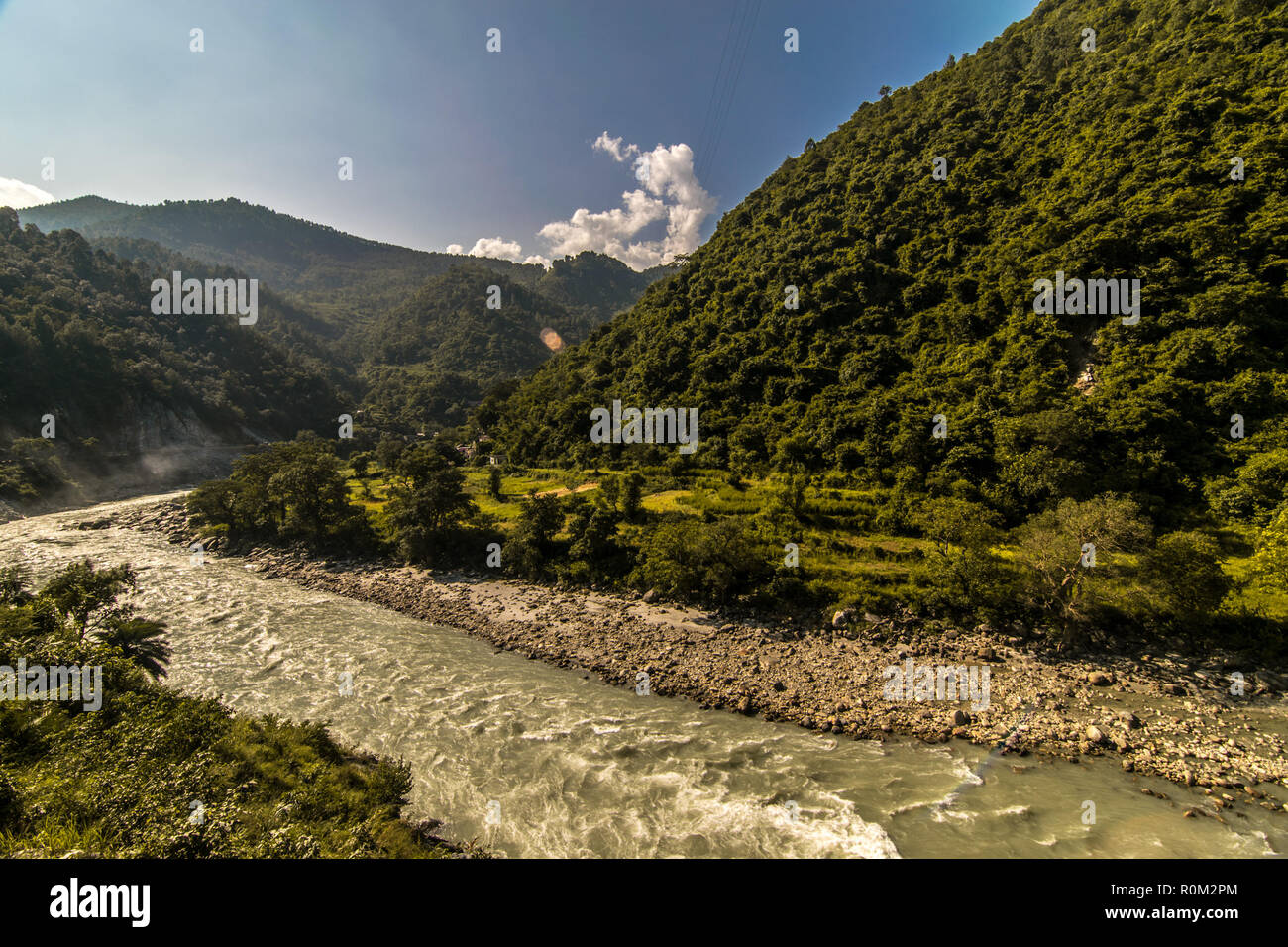 Sunset - Ganga River, Uttrakhand, India Stock Photo - Alamy