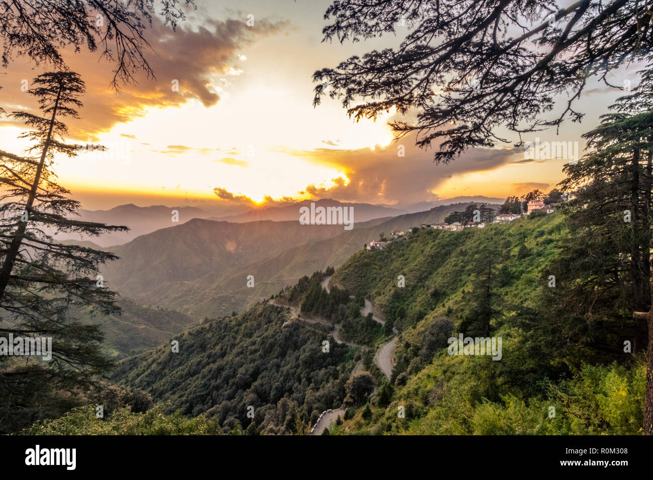 Sunset in Chakrata, Jaunsar-Bawar, Uttrakhand, India Stock Photo - Alamy
