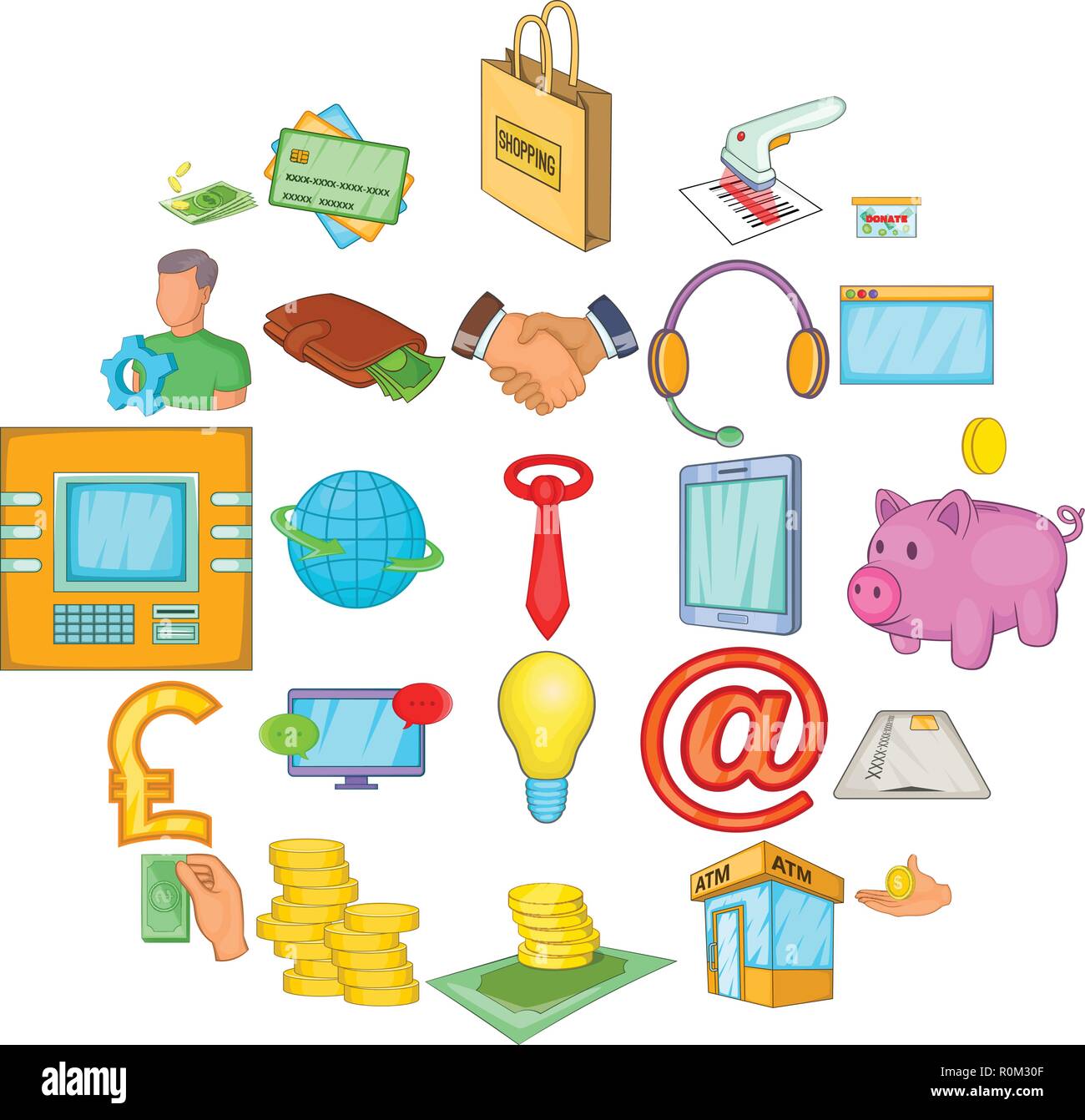 Debt icons set, cartoon style Stock Vector Image & Art - Alamy