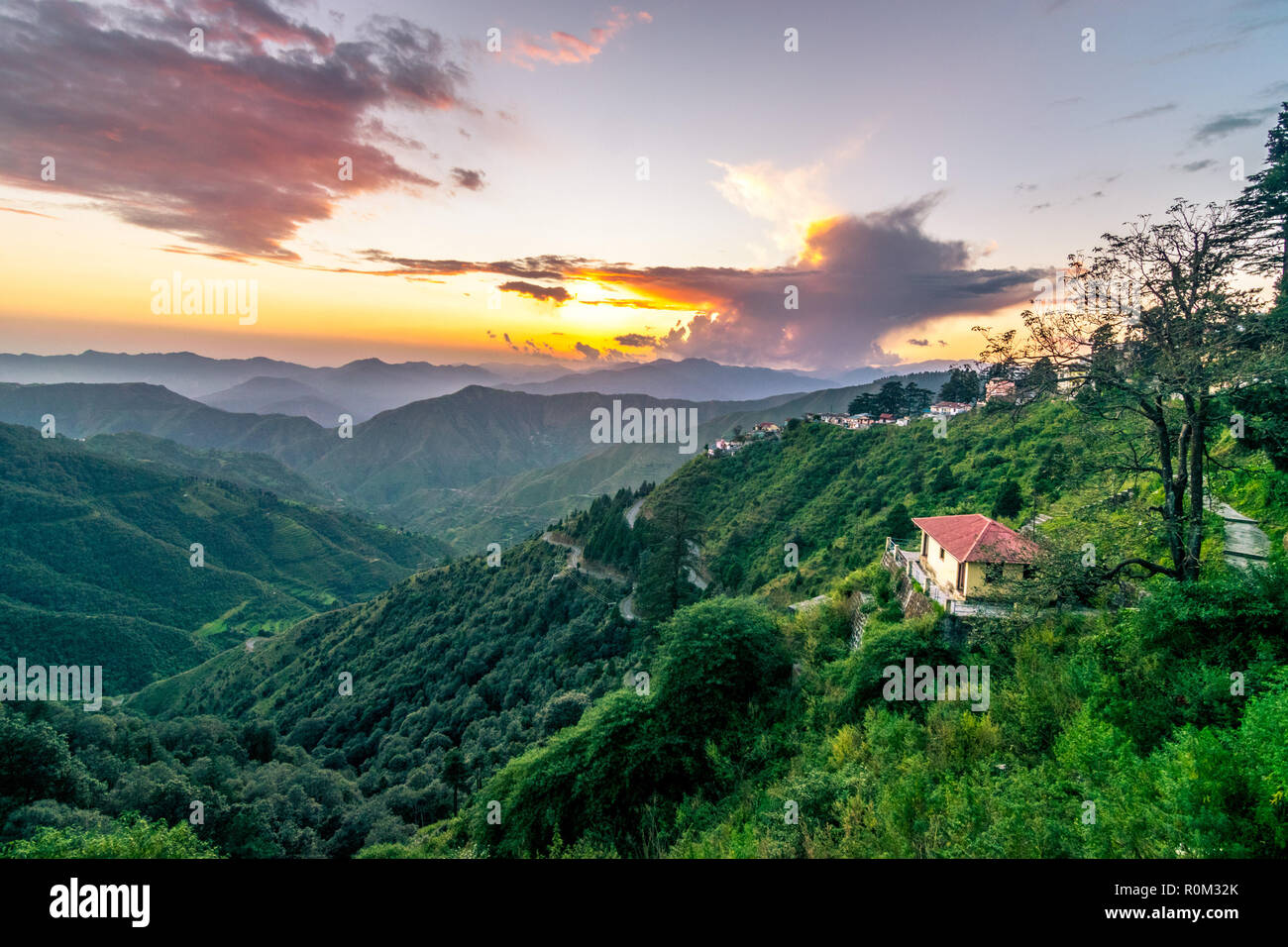Sunset in Chakrata, Jaunsar-Bawar, Uttrakhand, India Stock Photo - Alamy