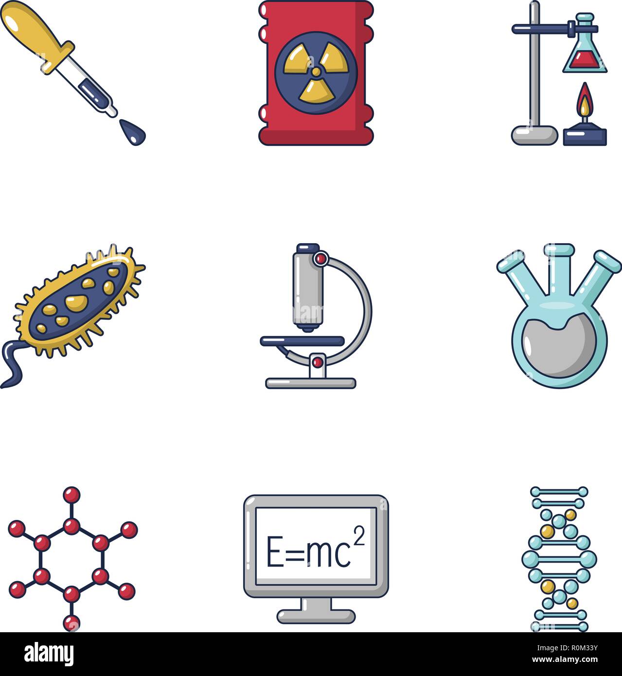 Analysis icons set, cartoon style Stock Vector Image & Art - Alamy