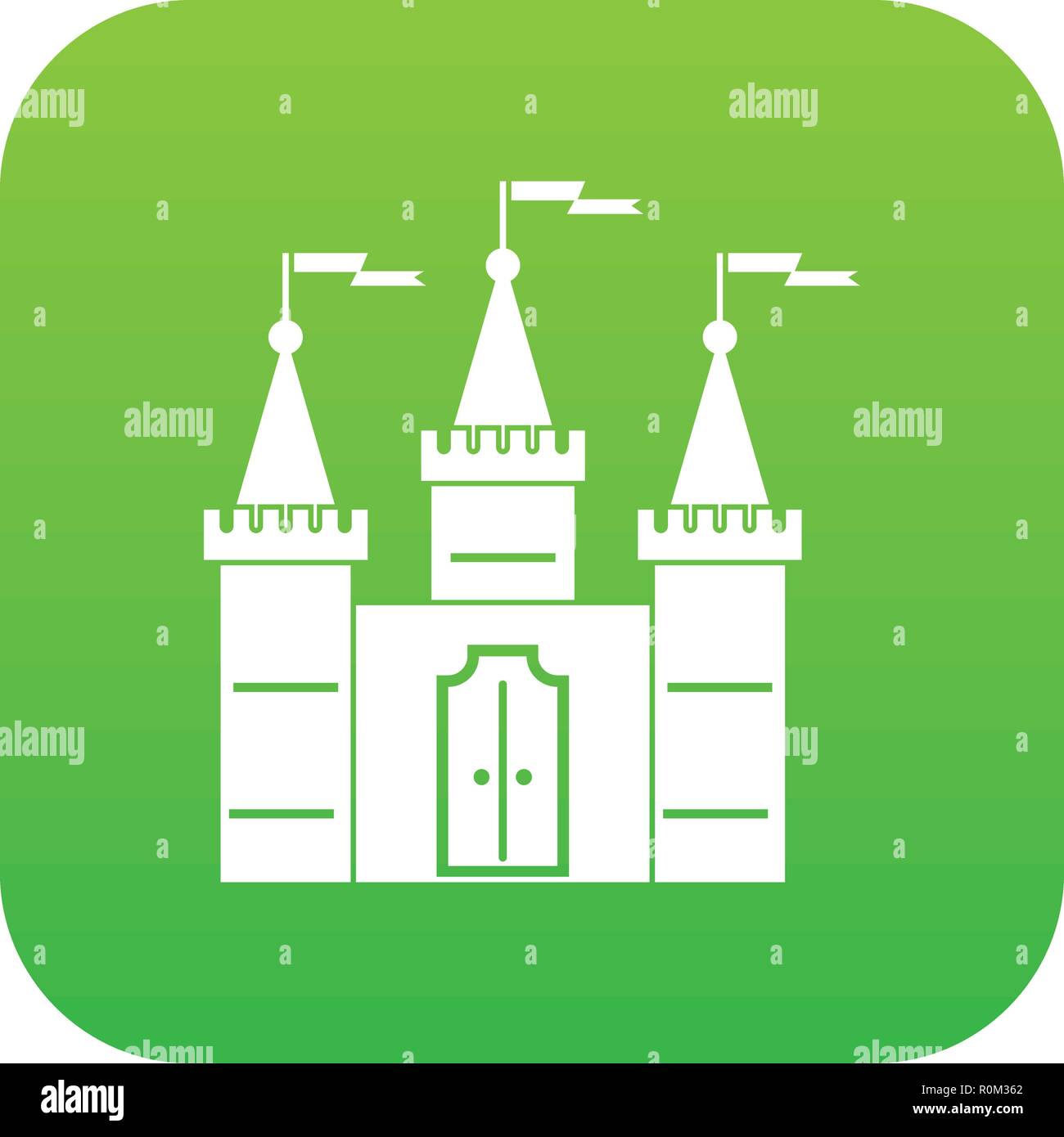 Castle icon digital green Stock Vector Image & Art - Alamy