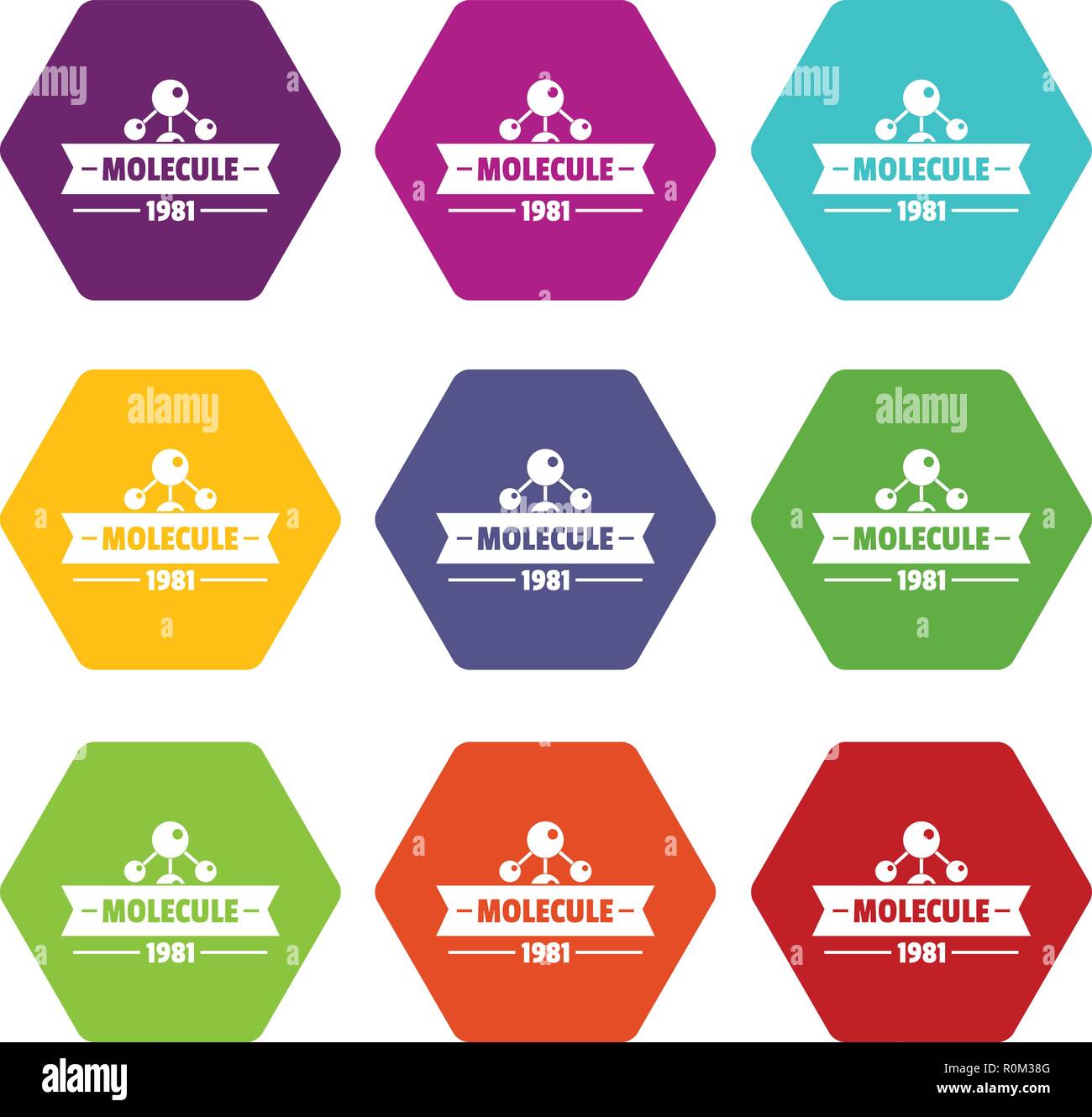 Molecule physics icons set 9 vector Stock Vector Image & Art - Alamy