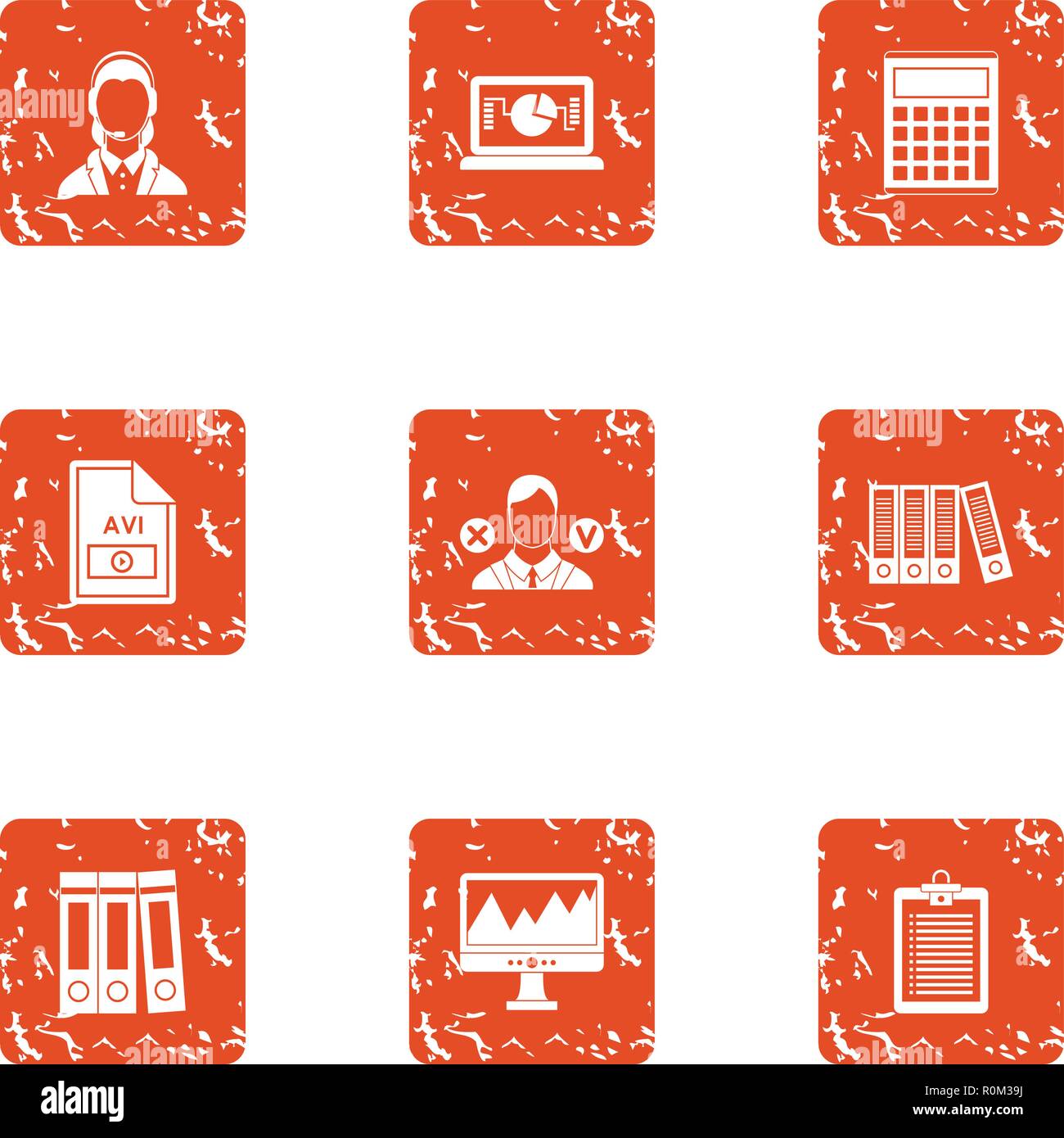 Computer format icons set, grunge style Stock Vector Image & Art - Alamy