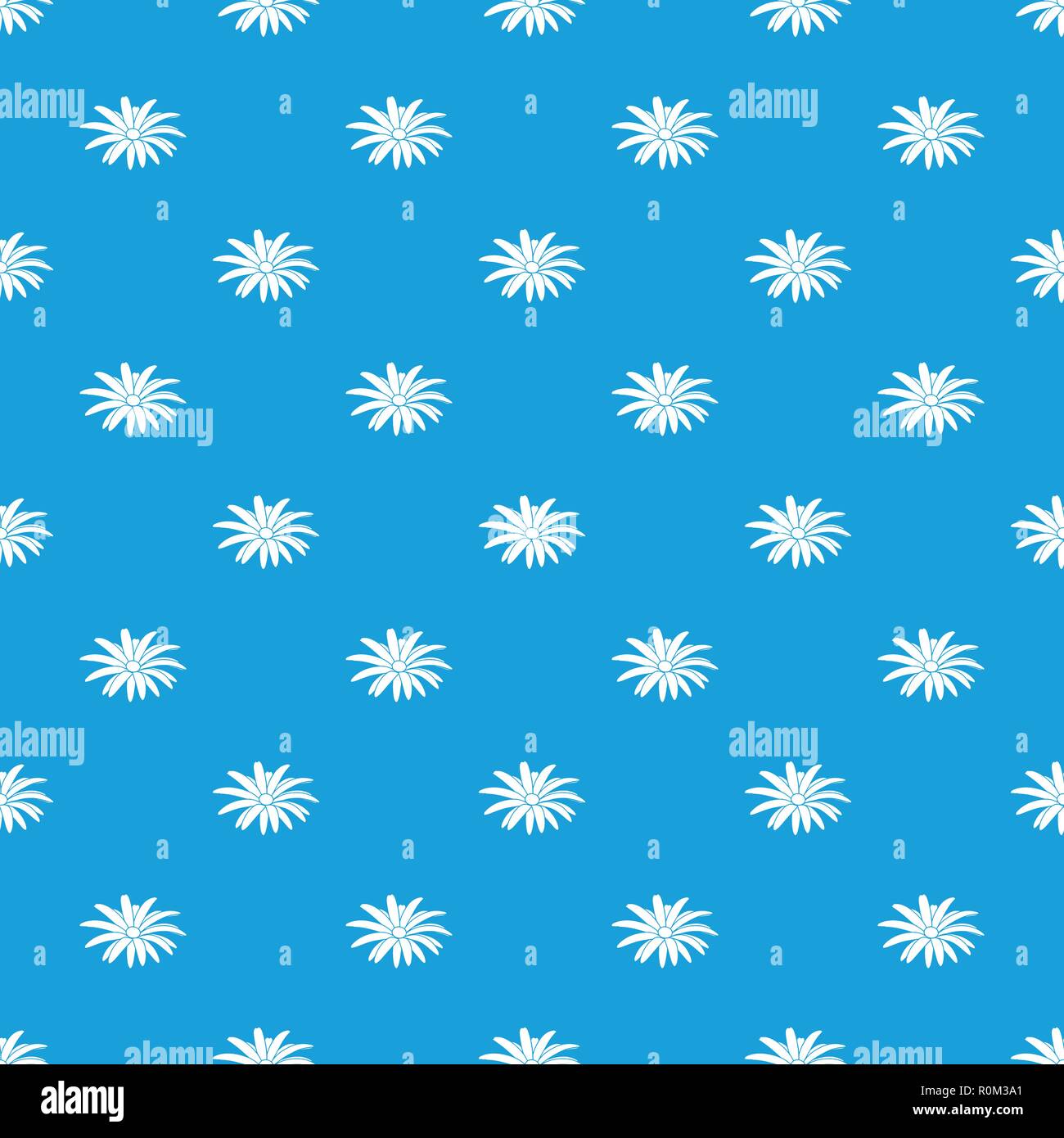 Camomile flower pattern vector seamless blue Stock Vector Image & Art ...