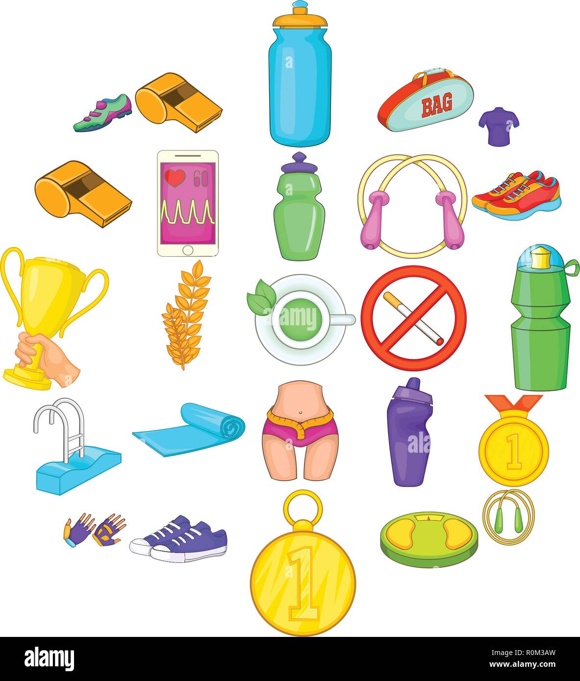 Check up icons set, cartoon style Stock Vector Image & Art - Alamy