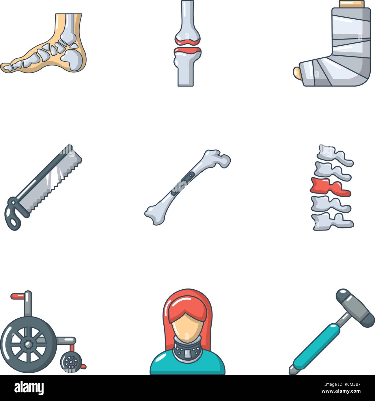 Handicapped icons set, cartoon style Stock Vector Image & Art - Alamy