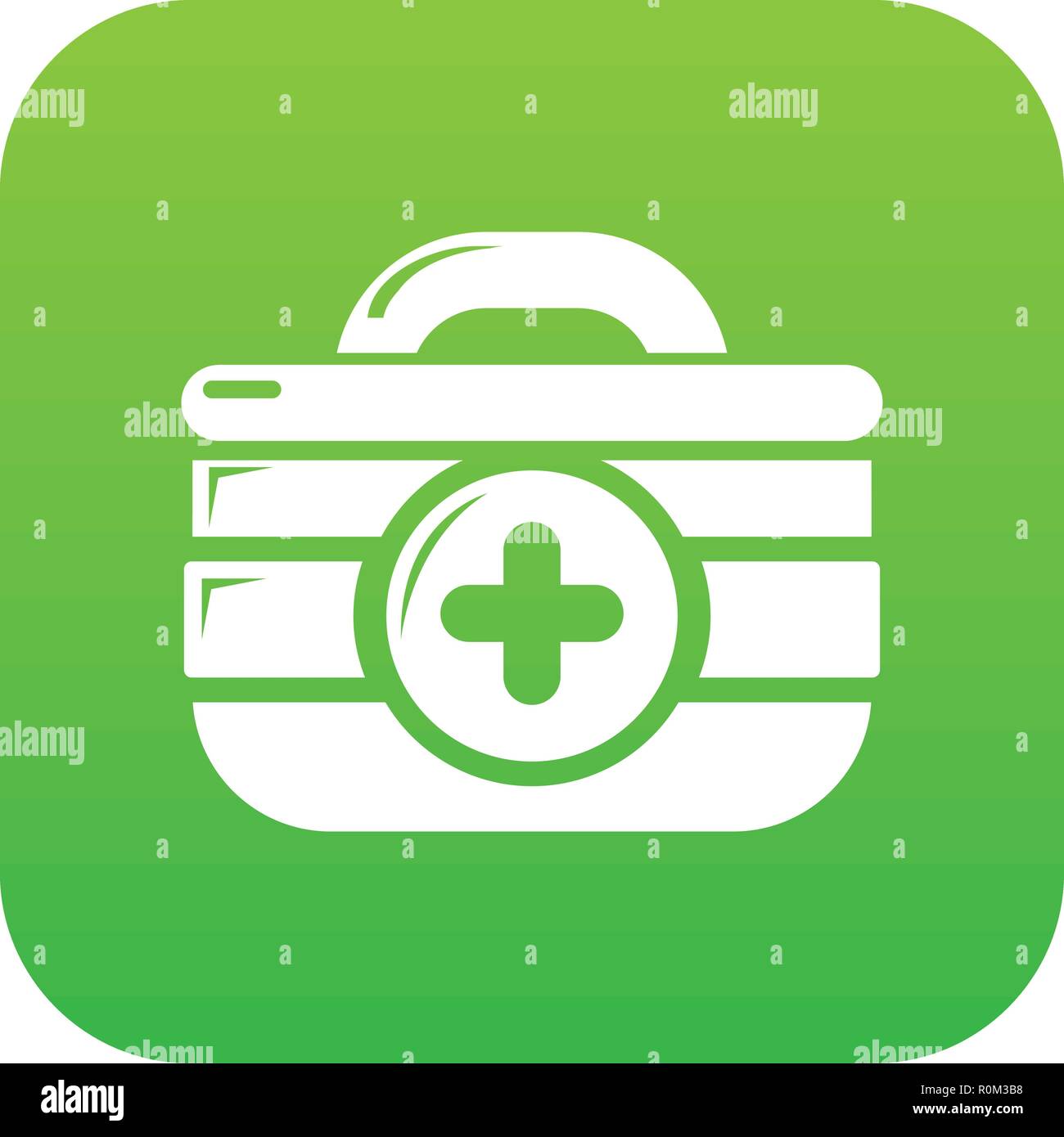 First aid kit icon green vector Stock Vector Image & Art - Alamy