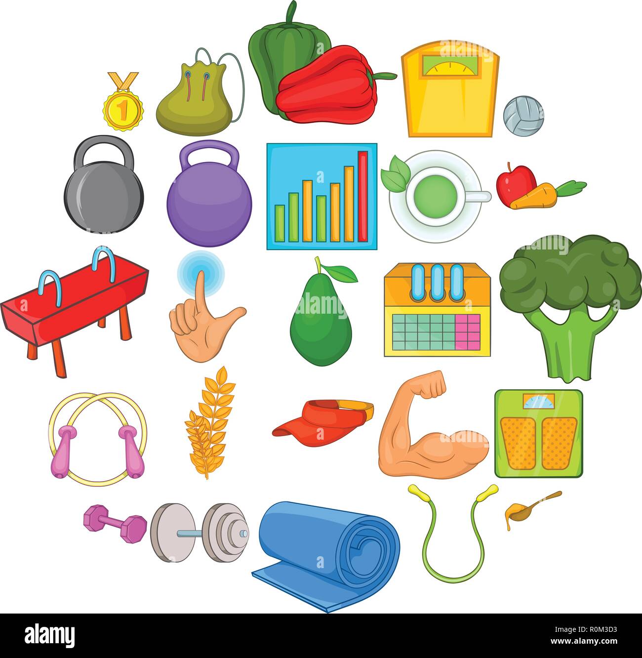 Availability icons set, cartoon style Stock Vector Image & Art - Alamy