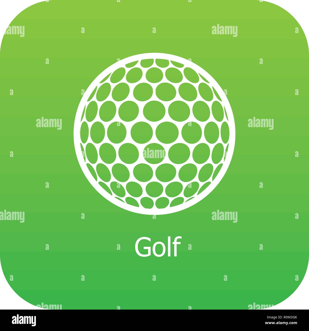 Golf ball icon green vector Stock Vector Image & Art - Alamy