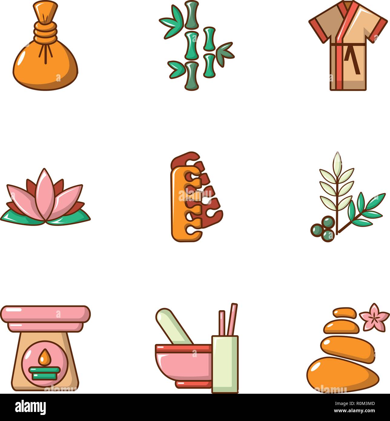 Improve skin icons set, cartoon style Stock Vector Image & Art - Alamy