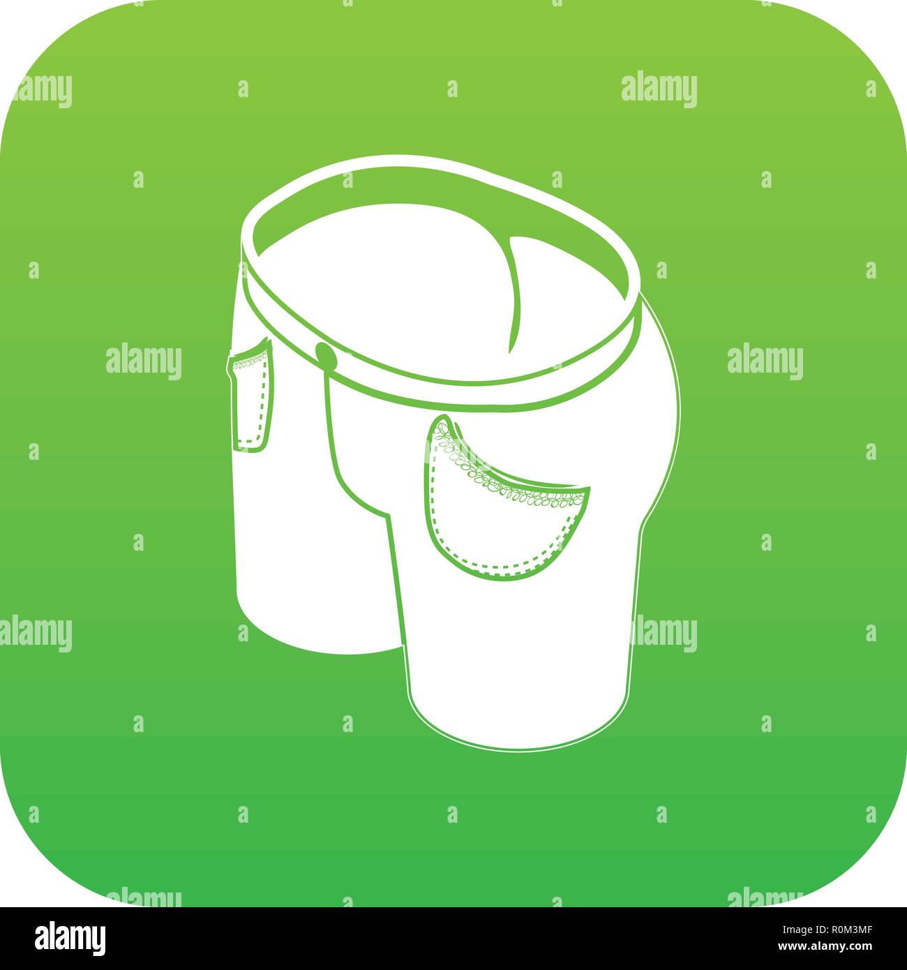 Jeans pocket icon green vector Stock Vector Image & Art - Alamy