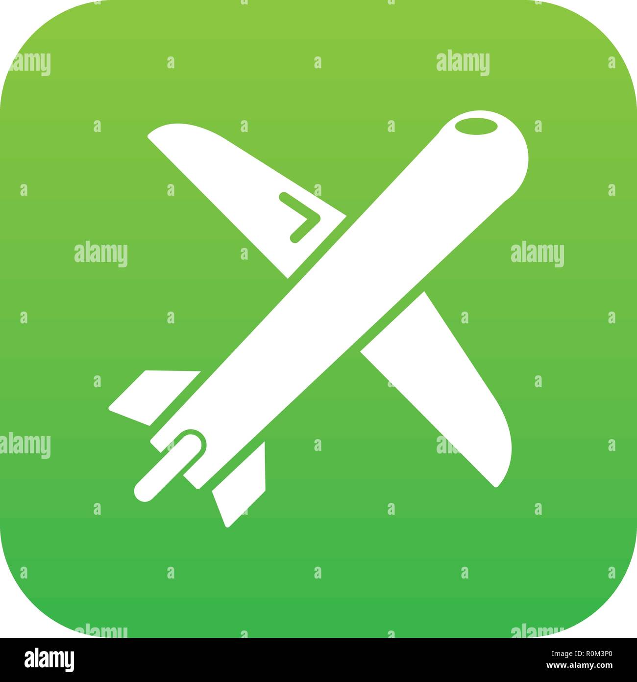 Plane icon green vector Stock Vector Image & Art - Alamy