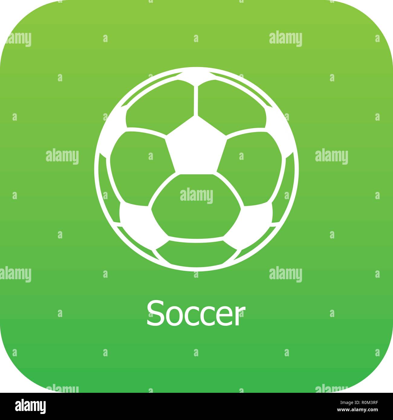 Soccer ball icon green vector Stock Vector Image & Art - Alamy