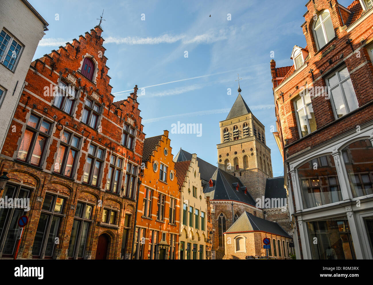 Historical centre of Bruges (Brugge), Belgium. Bruges is distinguished ...