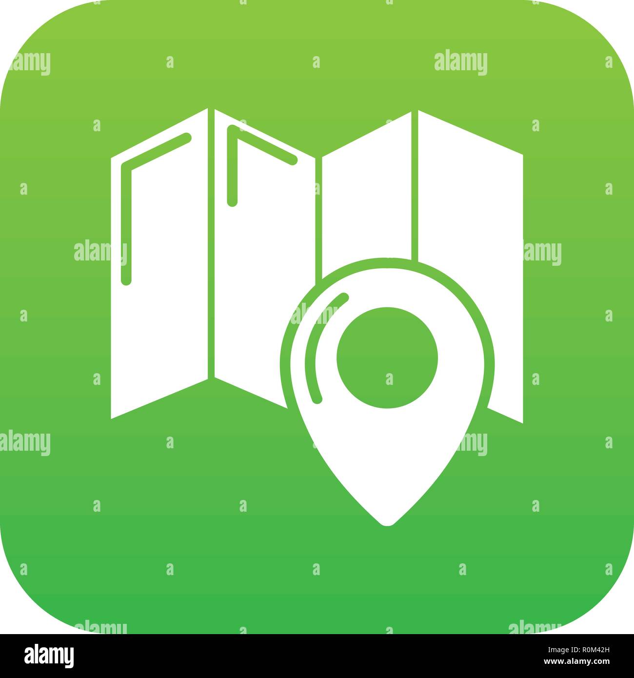 World travel map icon green vector Stock Vector Image & Art - Alamy