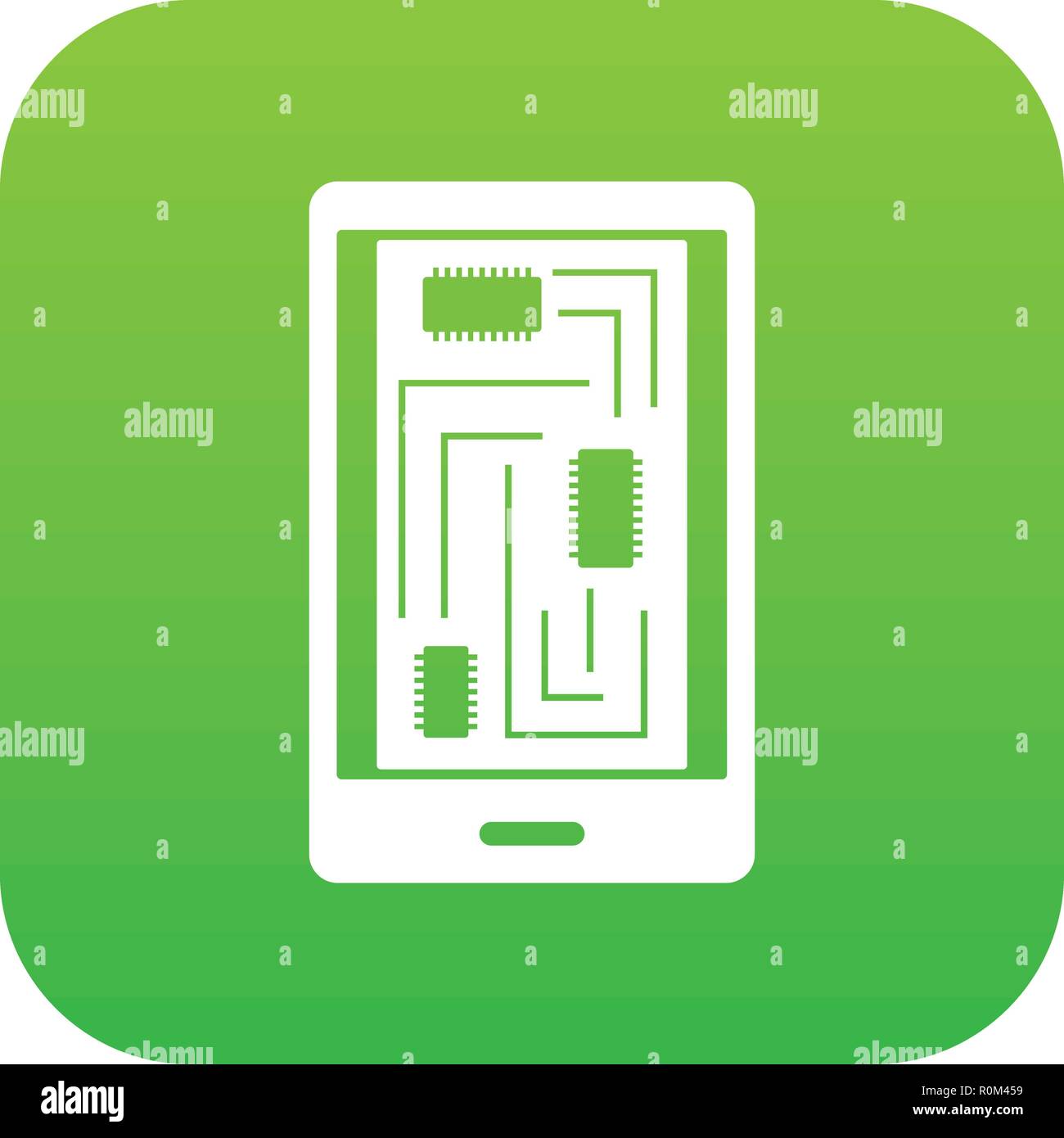 Phone innards icon digital green Stock Vector Image & Art - Alamy