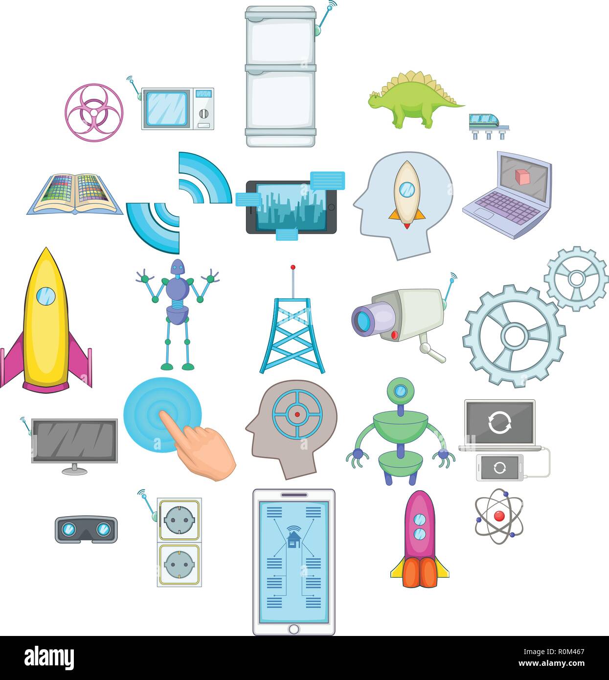 Future generations icons set, cartoon style Stock Vector Image & Art ...