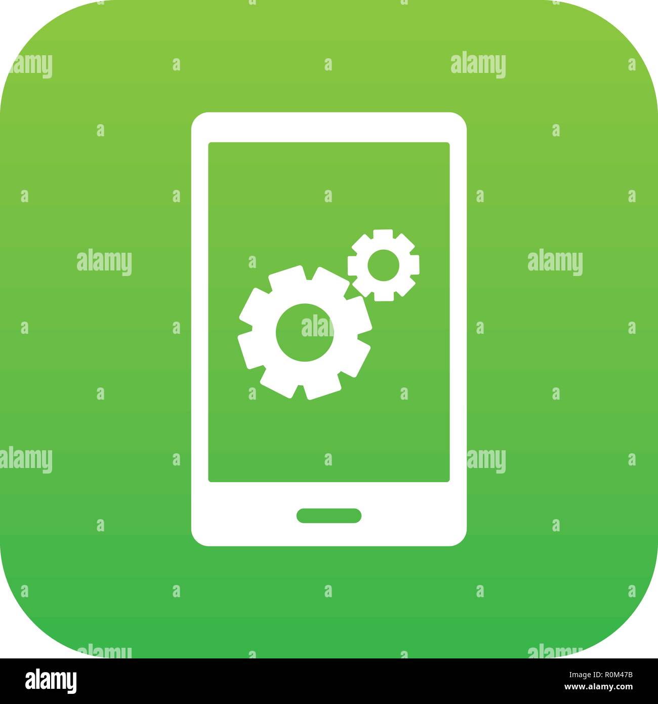 Working phone icon digital green Stock Vector Image & Art - Alamy