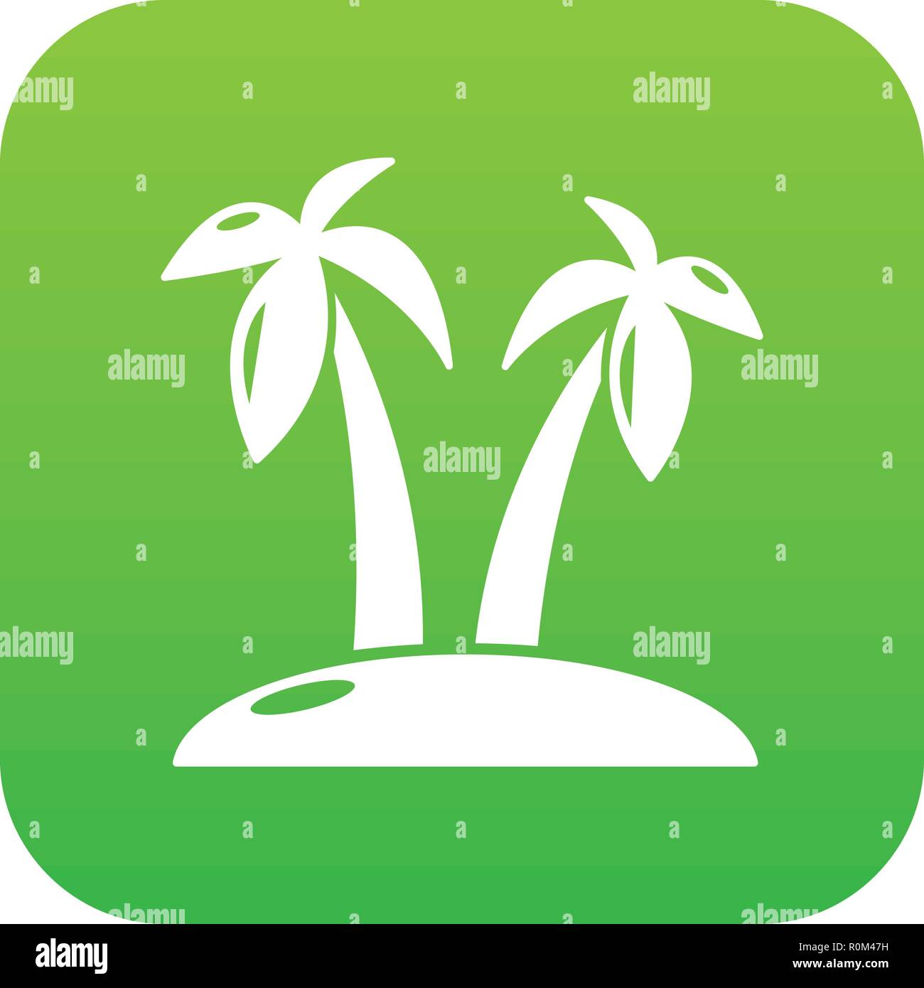 Tropical island icon green vector Stock Vector Image & Art - Alamy