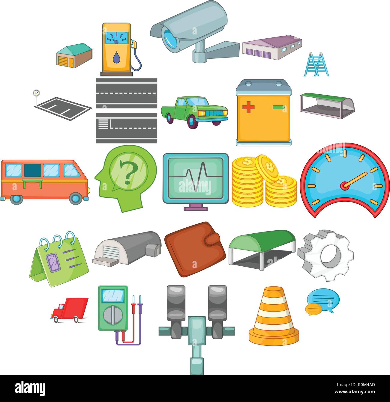 Repository icons set, cartoon style Stock Vector Image & Art - Alamy