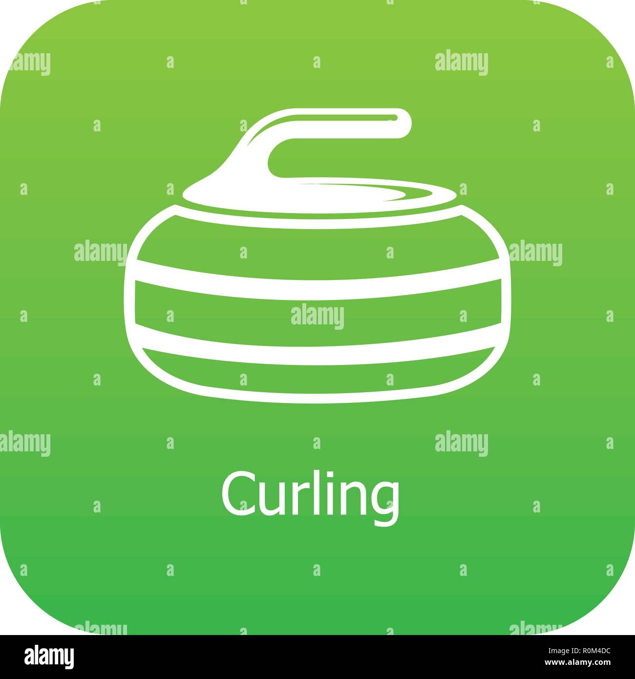 Curling icon green vector Stock Vector Image & Art - Alamy