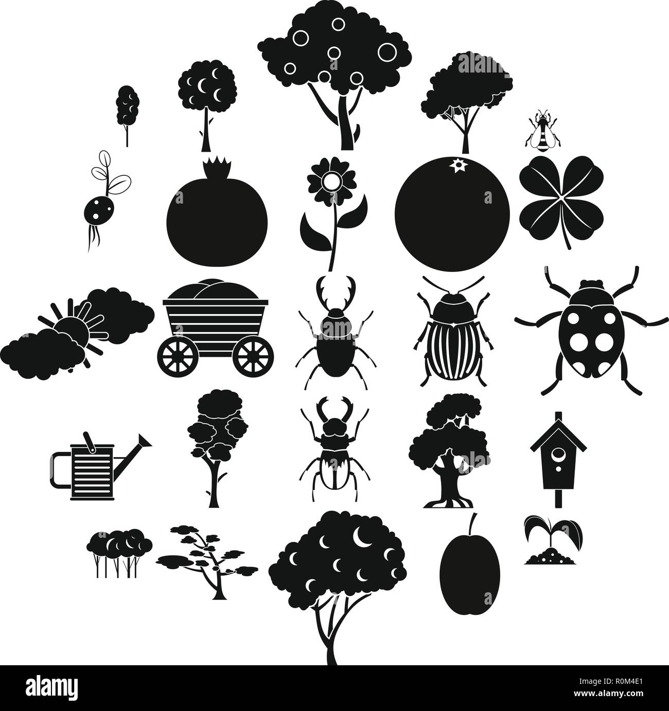 Green fodder icons set, simple style Stock Vector Image & Art - Alamy