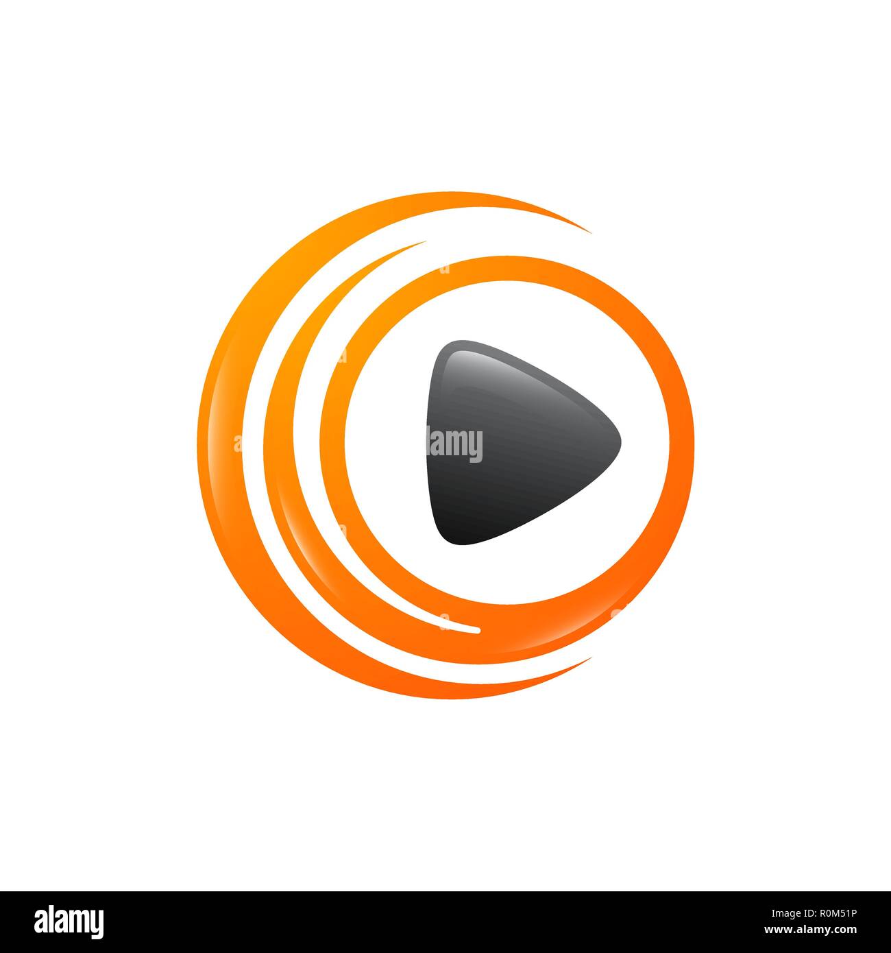 Play button for video or music play vector icon Stock Vector Image ...