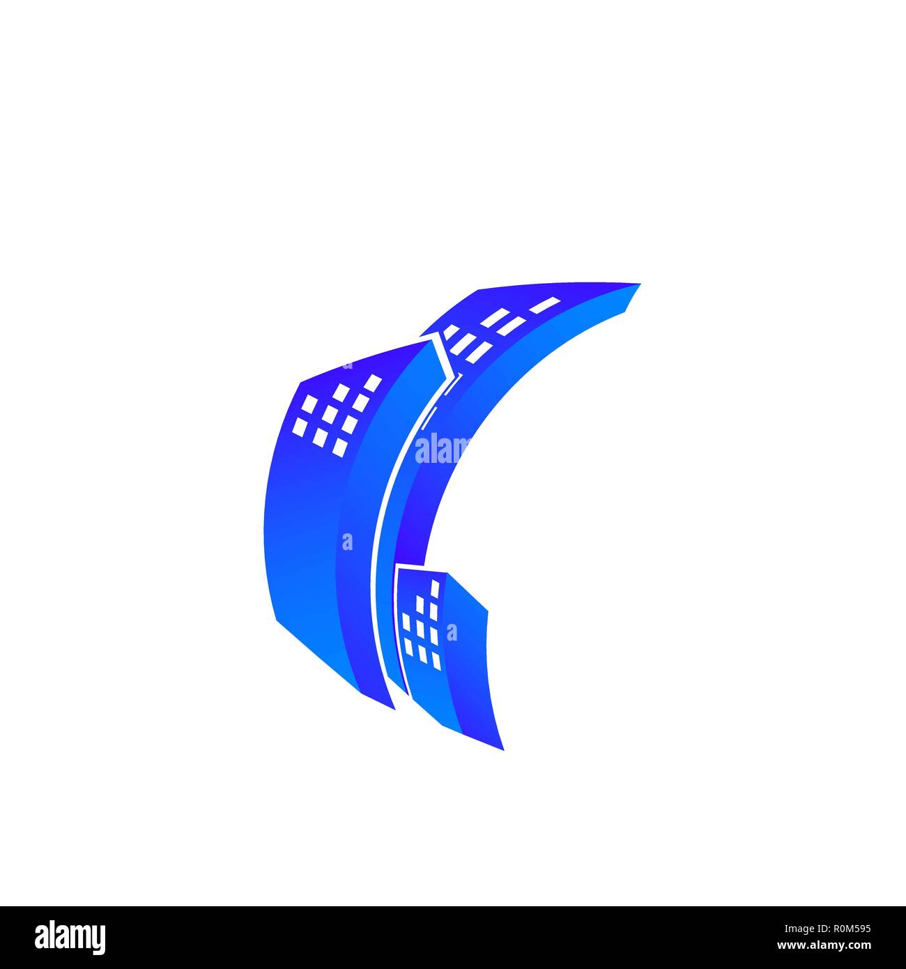 Urban Commercial Building Cty Skyline Vector Symbol Graphic Logo Design ...