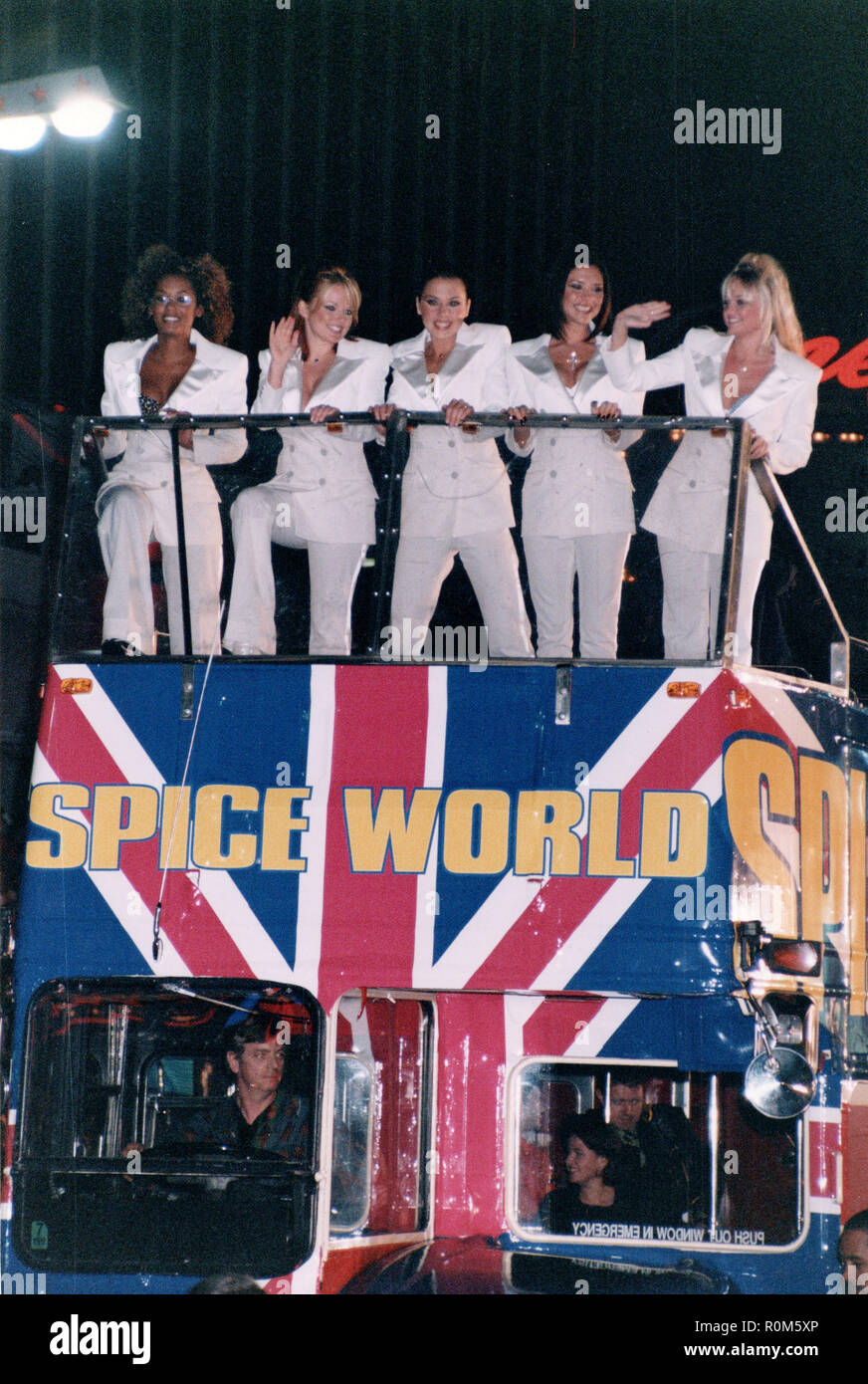 Spice Girls arriving on the double deck bus 018 ÉÉ.. Event in Hollywood ...