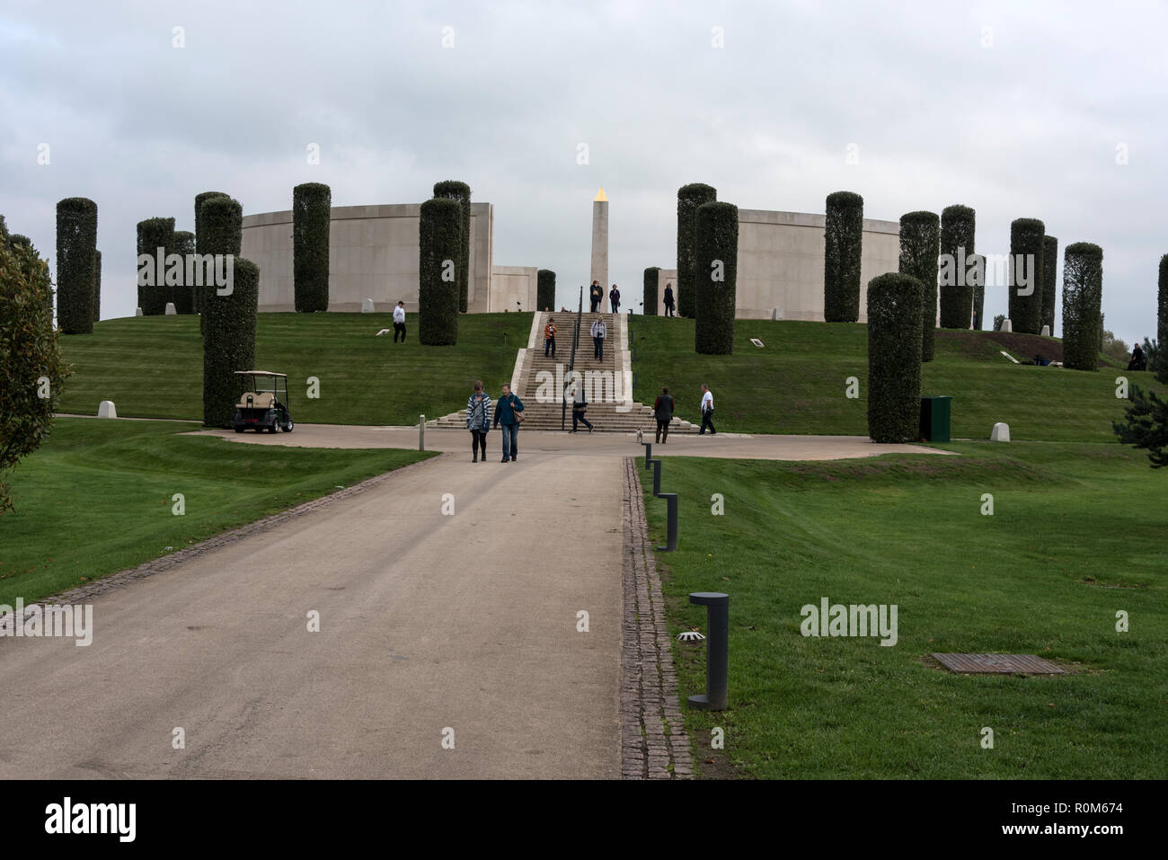 The largest of memorials s the half circular high walls of The Armed ...