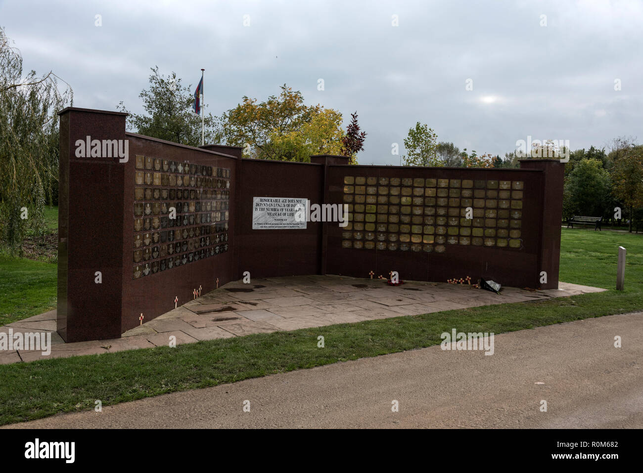 The Basra wall memorial. It was moved from Basra in Southern Iraq to ...