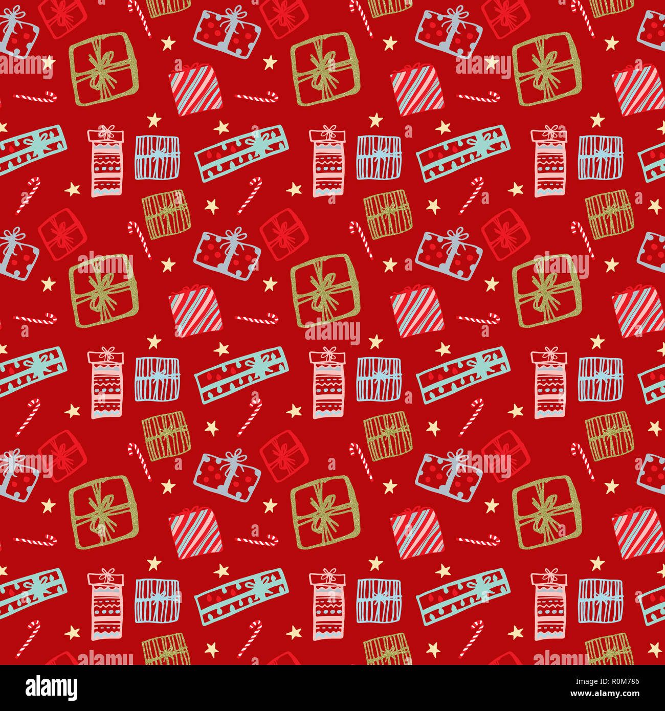 Seamless Christmas and New Year background pattern digital paper Stock ...