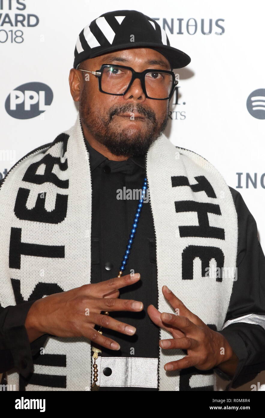 London, UK. 5th Nov 2018. Apl de Ap at the Music Industry Trusts Awards ...